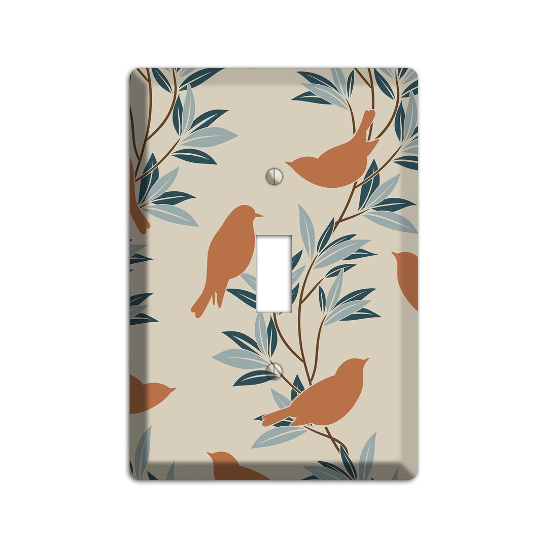 Cute Wildlife Switch Cover and Outlet Covers- Bird Branch 2 Print ...