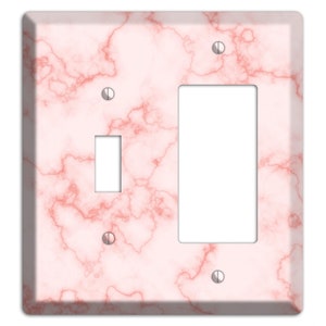 Pink Shatter Marble Print - Marble Light Switch Cover and Outlet Covers ...
