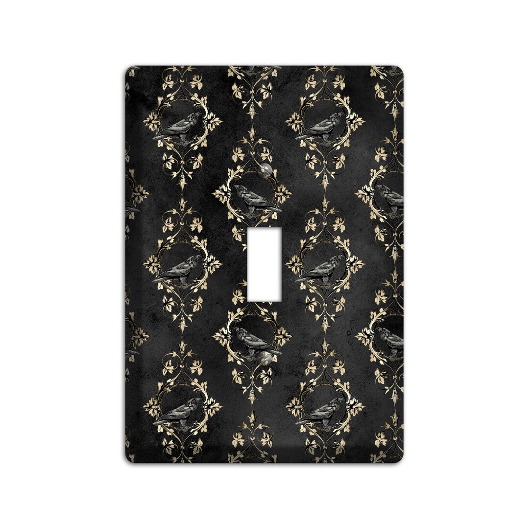 Edgar Allen Poe Switch Cover and Outlet Covers- Raven Print; Gothic ...
