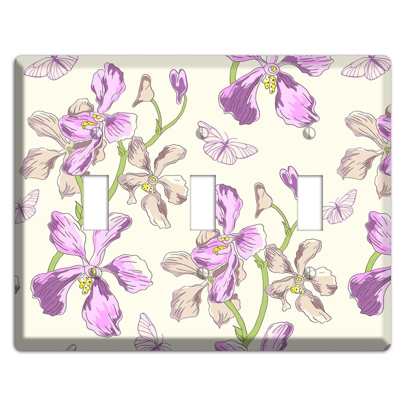 Floral Light Switch Cover and Outlet Covers Orchid & - Etsy