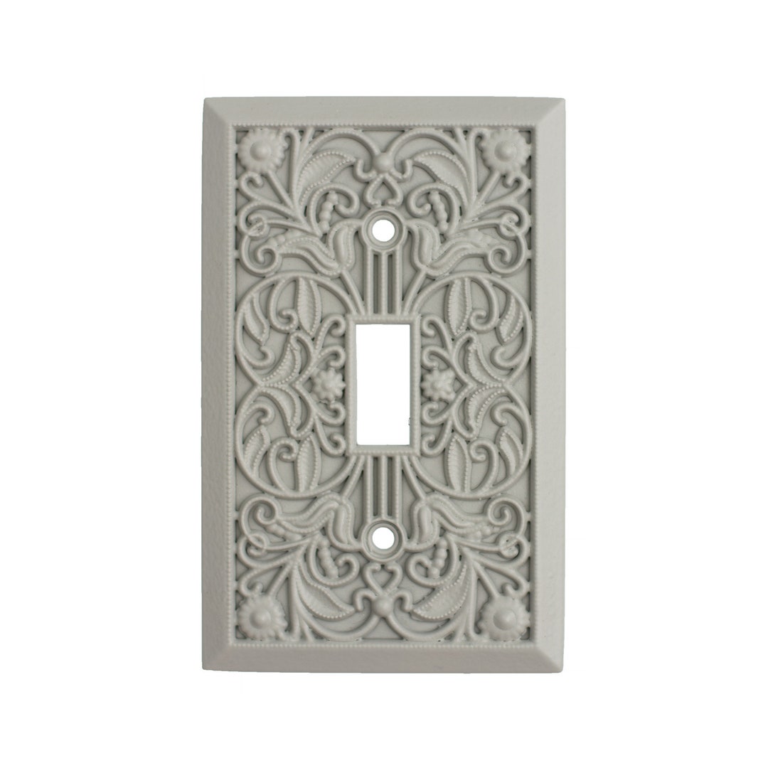 Filigree - Switch Plate Cover, Outlet Cover, Lightswitch Cover -gray ...