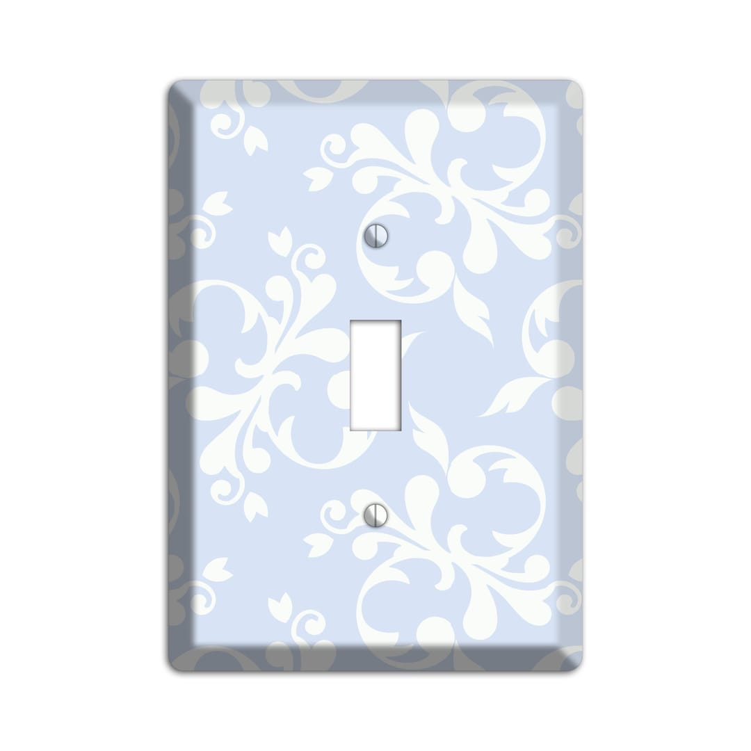 Light Blue Victorian Toile Light Switch Cover and Outlet Covers, Home ...