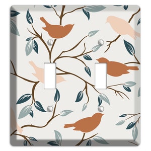 Cute Wildlife Switch Cover and Outlet Covers- Bird Branch 1 Print ...