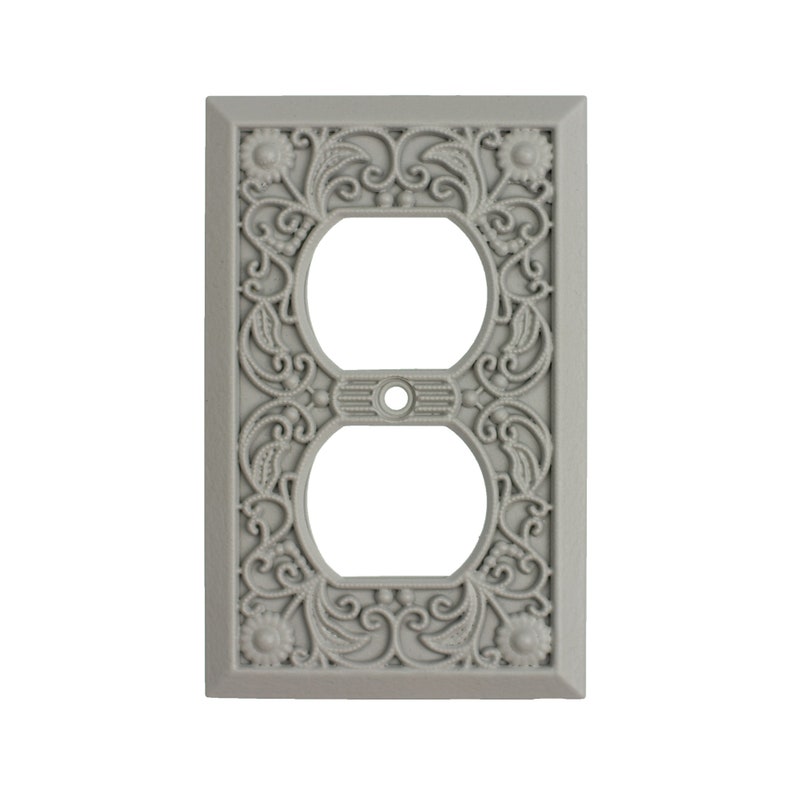 Filigree - Switch Plate Cover, Outlet Cover, Lightswitch Cover -gray ...