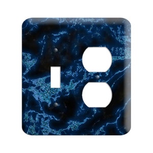 Blue Marble Print Marble Light Switch Cover and Outlet - Etsy