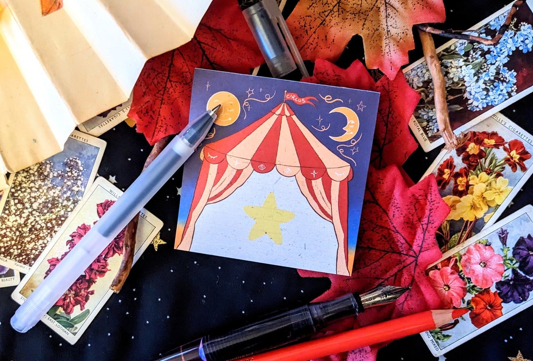 75mm Circus Big Top Memo Pad Square Paper Note Pad Carnival Tent ...