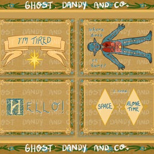 40 Medieval Illuminated Themed Laminated Communication Cards for ...