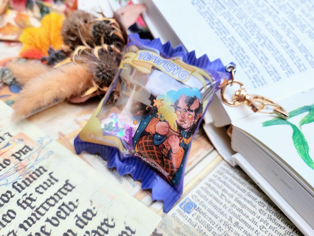 Teafling Tea Themed Dnd Inspired Candy Bag PVC Shaker Keychain Charm - Etsy
