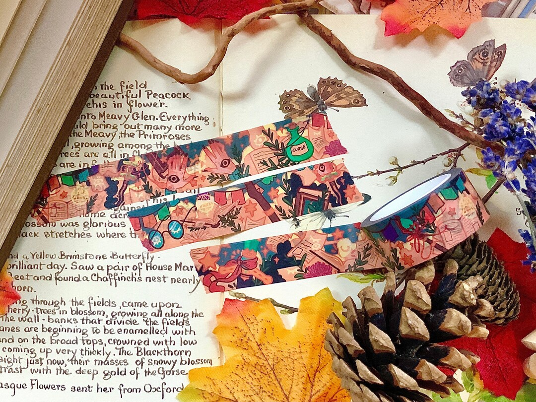 Tired Wizard 20mm Washi Tape Dnd Wizard Magical Print - Etsy
