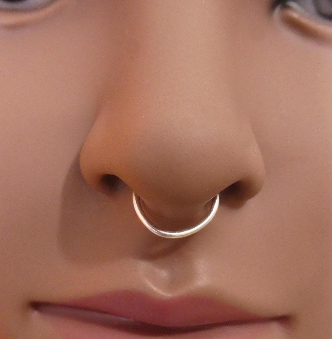 Silver Septum Hoop, Fake Septum Ring. Faux Septum Ring, Septum Ring ...