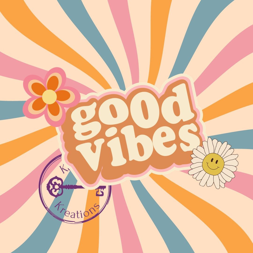 Good Vibes Retro Digital File PNG - Etsy