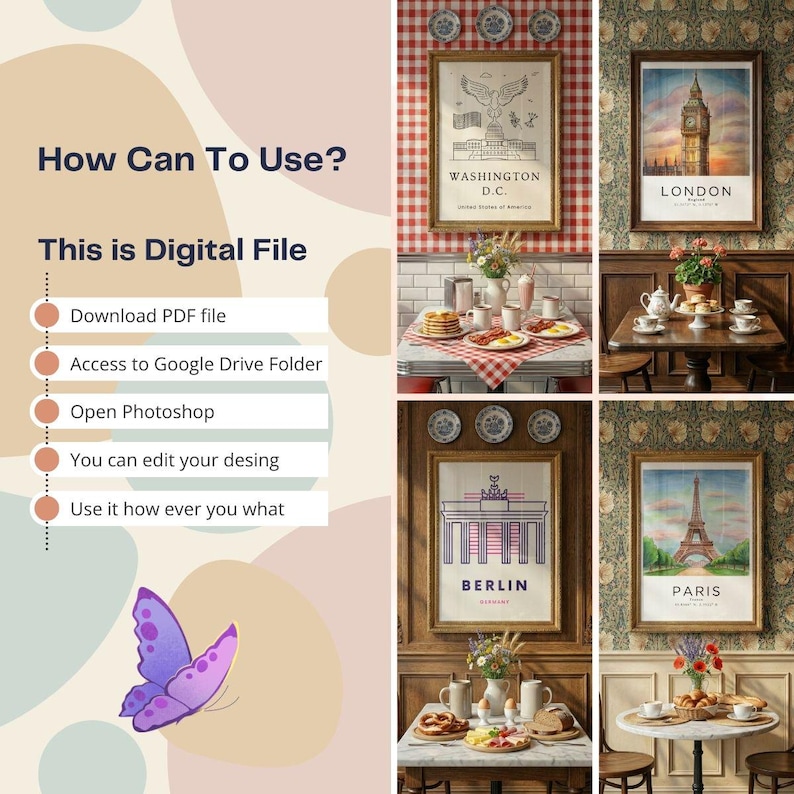 Coffee Shop Mockup Bundle | 6 Realistic Frame PSD Templates | Cafe Wall ...