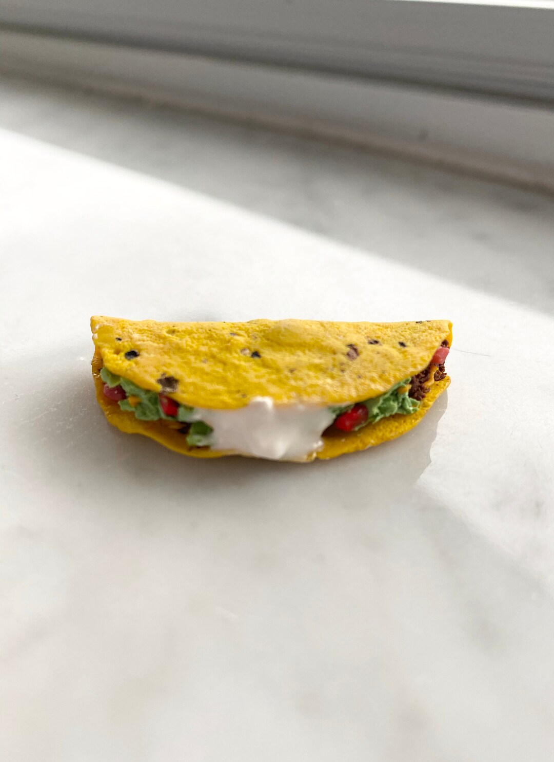 Miniature Beef Taco Polymer Clay Charm - Etsy