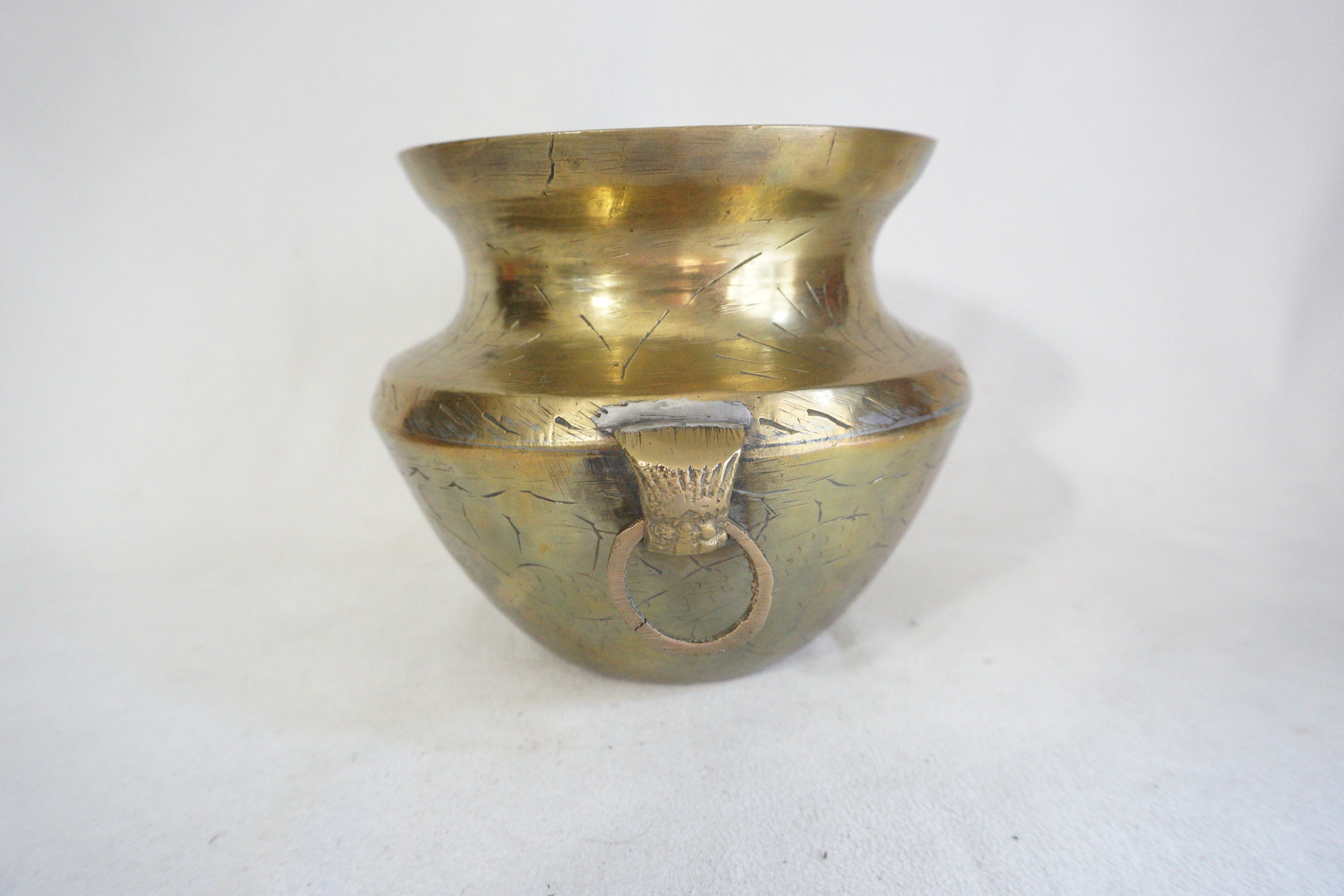 Vintage Asian Inspired Hand Crafted Decorative Brass Bowl/vase - Etsy