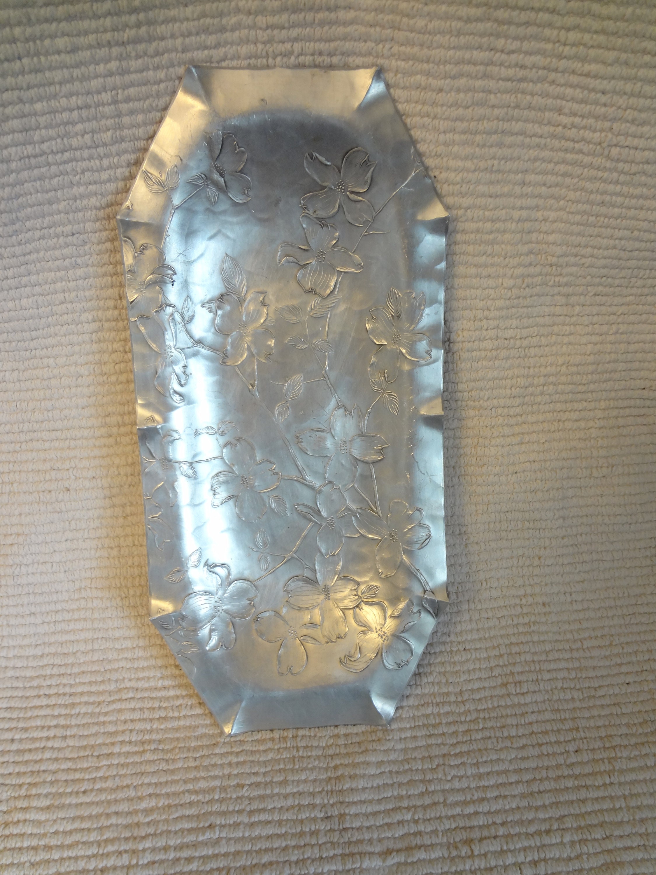 Wendell August Forge Floral Aluminum Bread Tray | Etsy