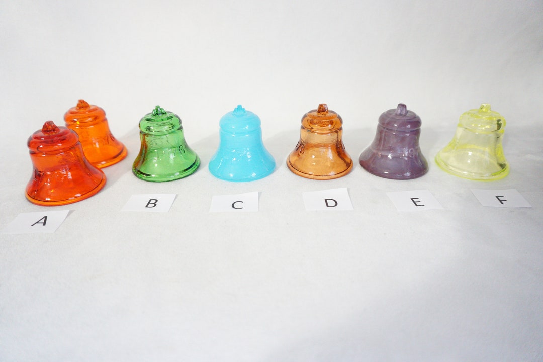 Vintage Miniature Pressed Glass Degenhart Liberty Bells - Etsy