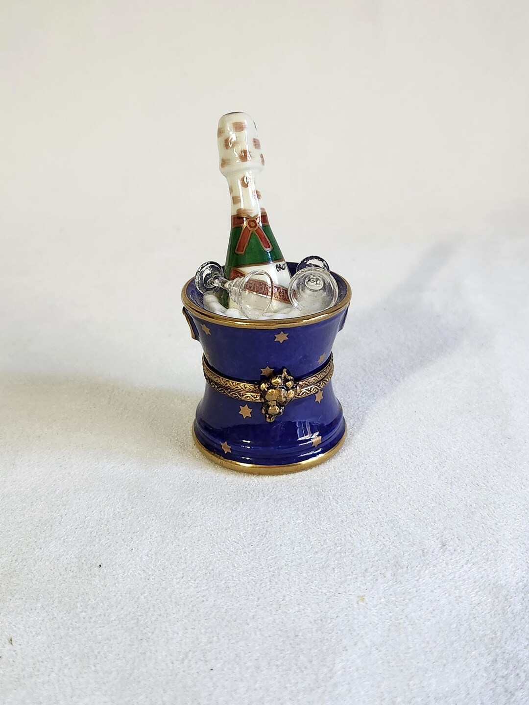 Vintage Limoges Hand Painted Champagne Toast Ice Bucket Porcelain ...