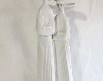 Lladró #4611 "pair of Nuns" (1975) | Retired Vintage Figurine | Hand ...