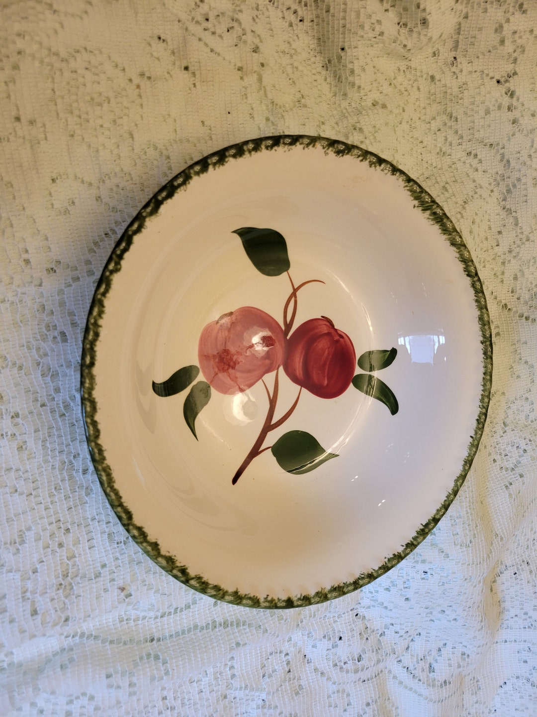 Vintage Blue Ridge Southern Pottery, Quaker Apple Serving Dish - Etsy