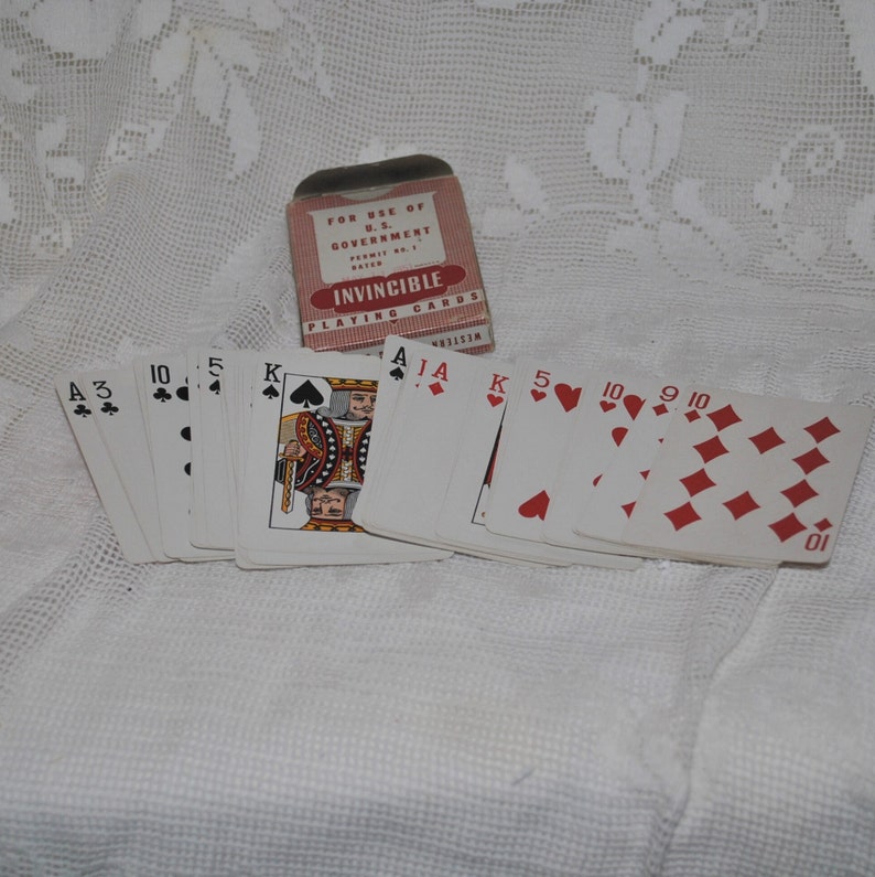 Vintage American Red Cross Playing Cards, 1950s Standard Deck ...