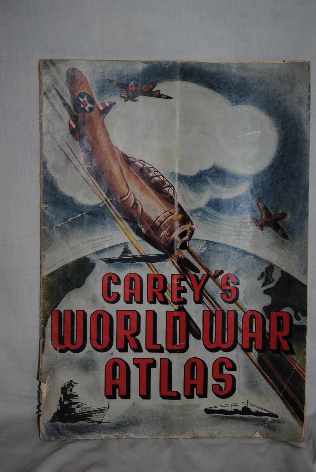 Vintage Carey's Salt Company, World War Atlas, World War II, Book ...