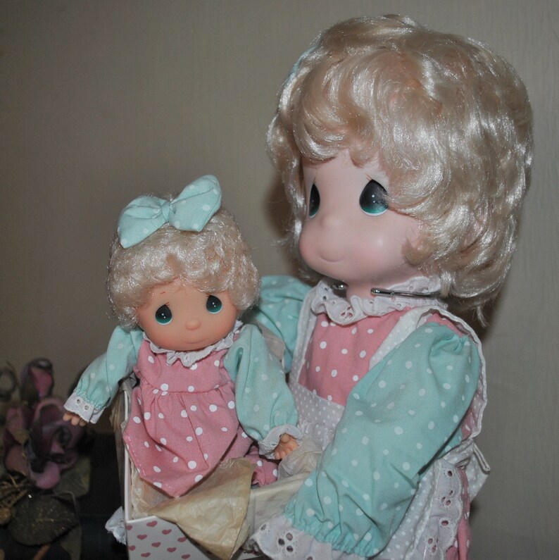 Vintage Precious Moments Enesco Doll Milly and Her New Baby Doll, 1048 ...