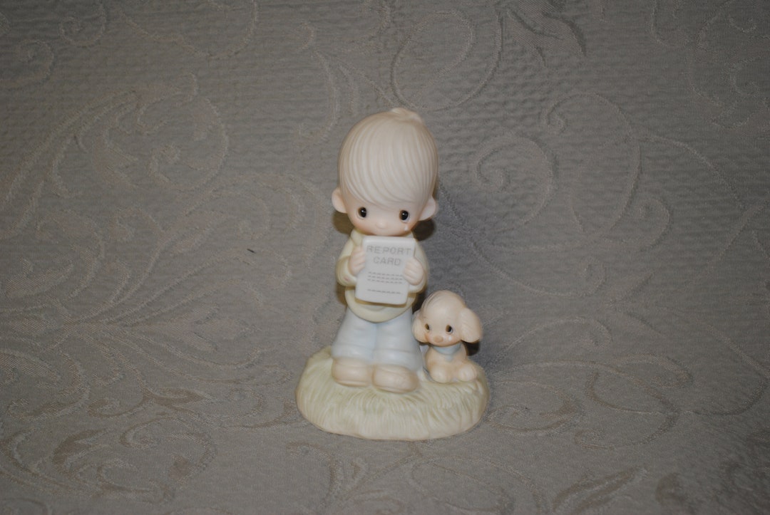Vintage Enesco Precious Moments Doll "report Card" Figurine, 1970s ...