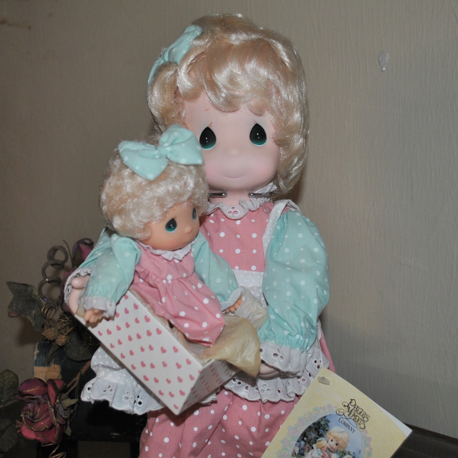 Vintage Precious Moments Enesco Doll Milly and Her New Baby Doll, 1048 ...