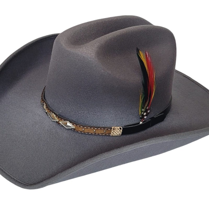 Dark Grey Western Hat - Etsy