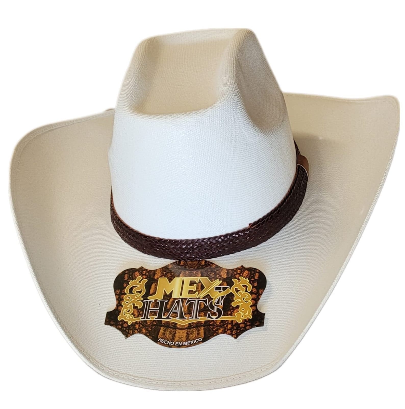 Western Brick Hat Style Cowboy Hat Old Murrieta White Canvas Cowboy ...
