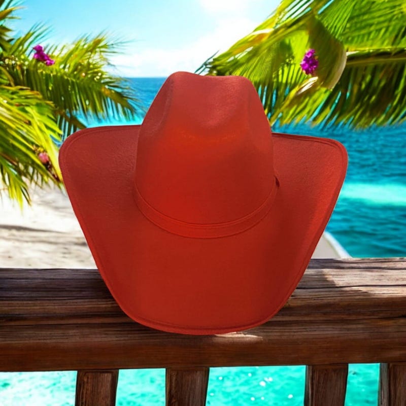 Red Cowboy Hat Ladies - Etsy