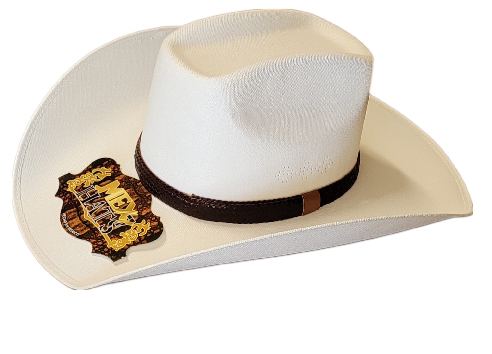 Western Brick Hat Style Cowboy Hat Old Murrieta White Canvas Cowboy ...