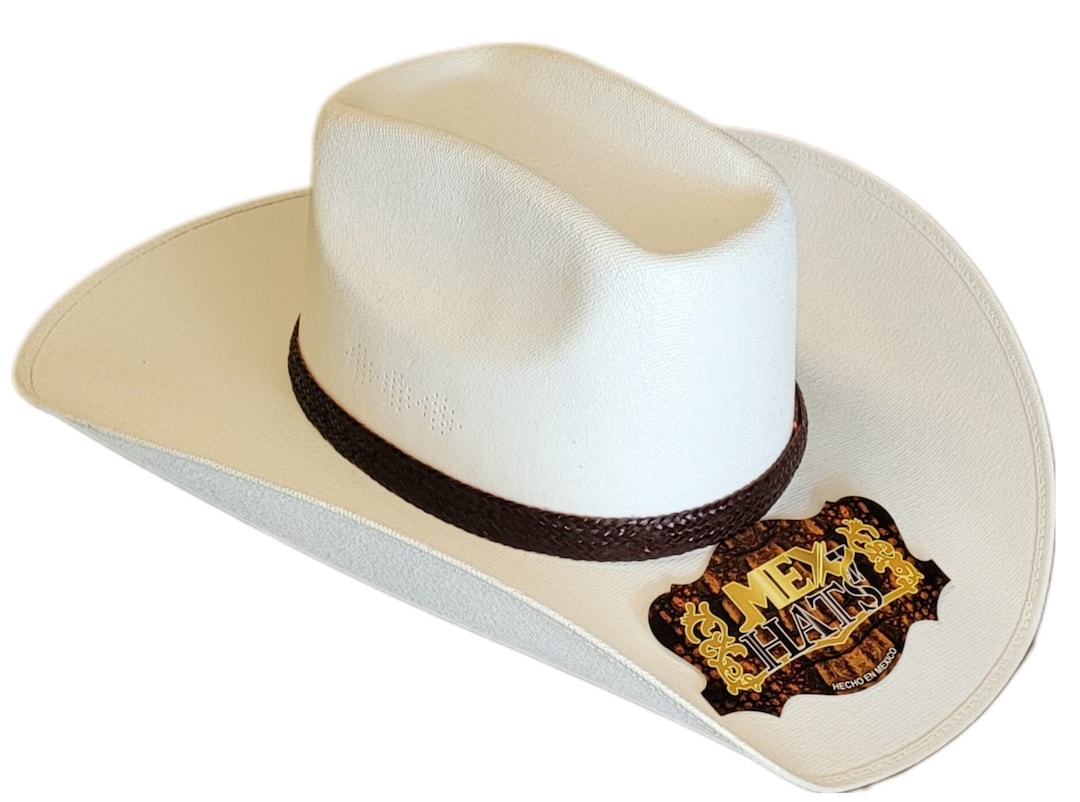 Western Brick Hat Style Cowboy Hat Old Murrieta White Canvas Cowboy ...