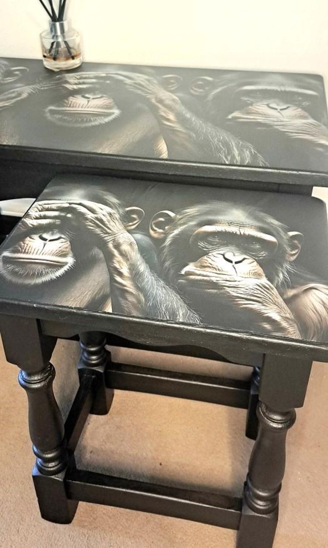 Three Wise Monkeys Hear/see/speak No Evil Nest of Tables - Etsy