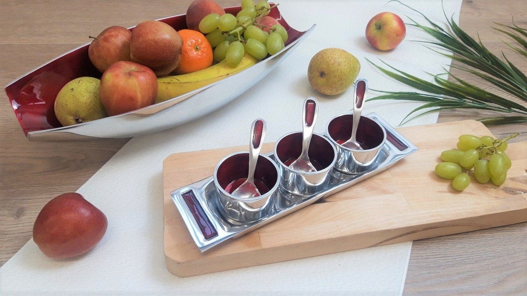 Recycled Aluminium Mini Condiment Set L Dips & Nibbles Set L Indian ...