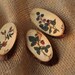 Handpainted Wood Slice Wooden Brooch Pin Nature Wild - Etsy