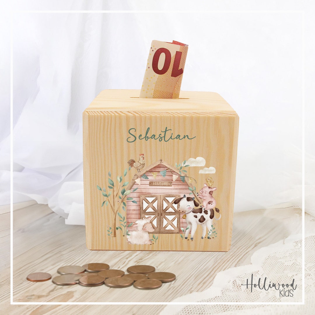 Personalized Farm Money Box - Money Box for Girls & Boys - Perfect Gift ...