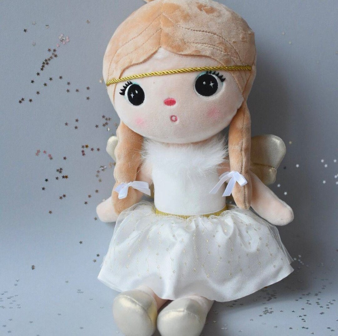 Engel Puppe mit weißem Kleid - Etsy.de