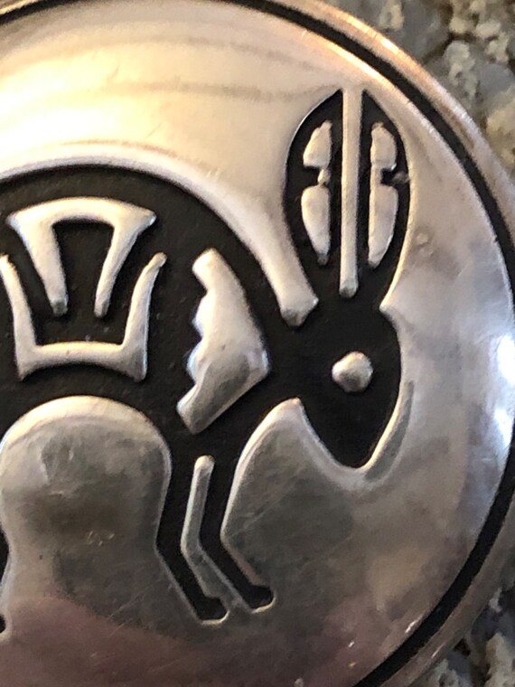Native American Rabbit Sterling Overlay Brooch, Rabbi… - Gem