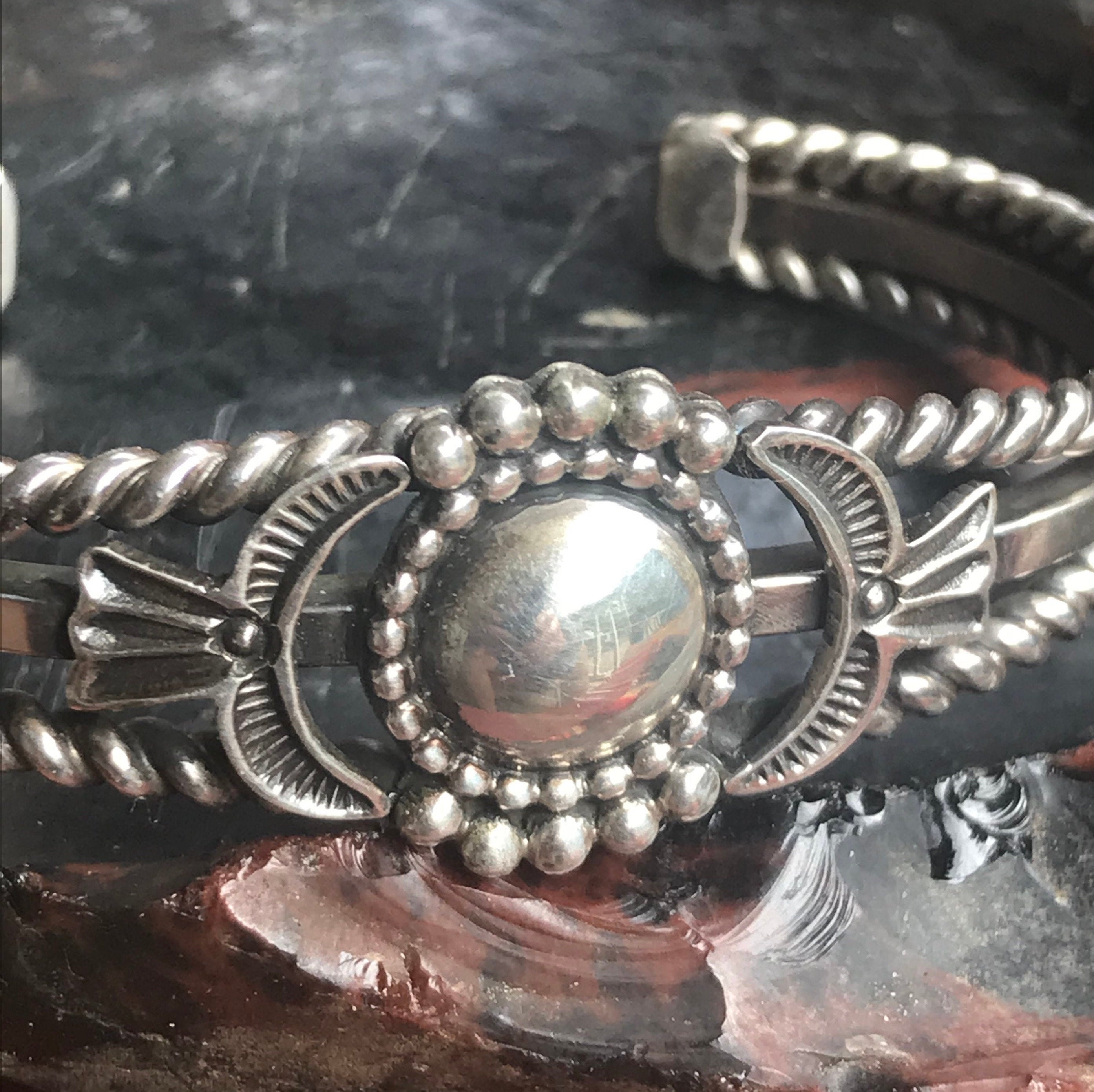 David Reeves Navajo Sterling Cuff Bracelet D. Reeves Artist | Etsy
