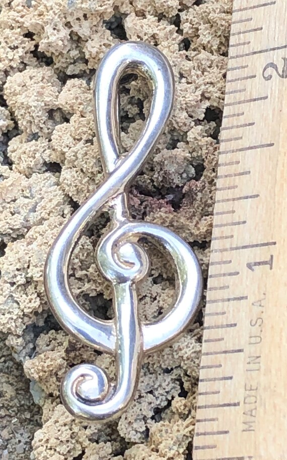 Vintage Taxco Treble Clef Brooch Pin, Musical Notatio… - Gem