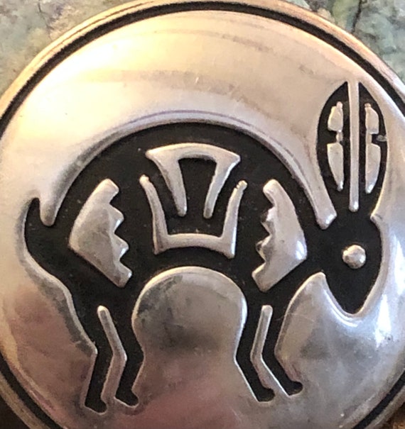 Native American Rabbit Sterling Overlay Brooch, Rabbi… - Gem