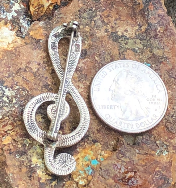 Vintage Taxco Treble Clef Brooch Pin, Musical Notatio… - Gem