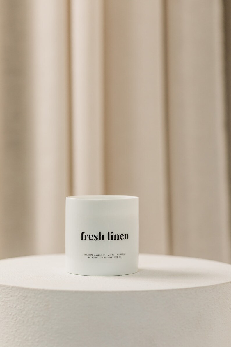 Fresh Linen Soy Candle | Fresh Scented Candle | Handmade | Gift Soy Wax ...