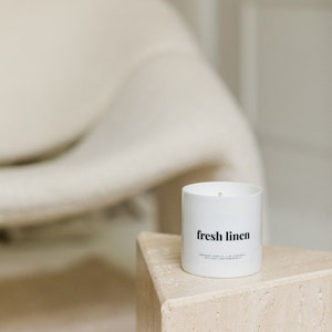 Fresh Linen Soy Candle | Fresh Scented Candle | Handmade | Gift Soy Wax ...