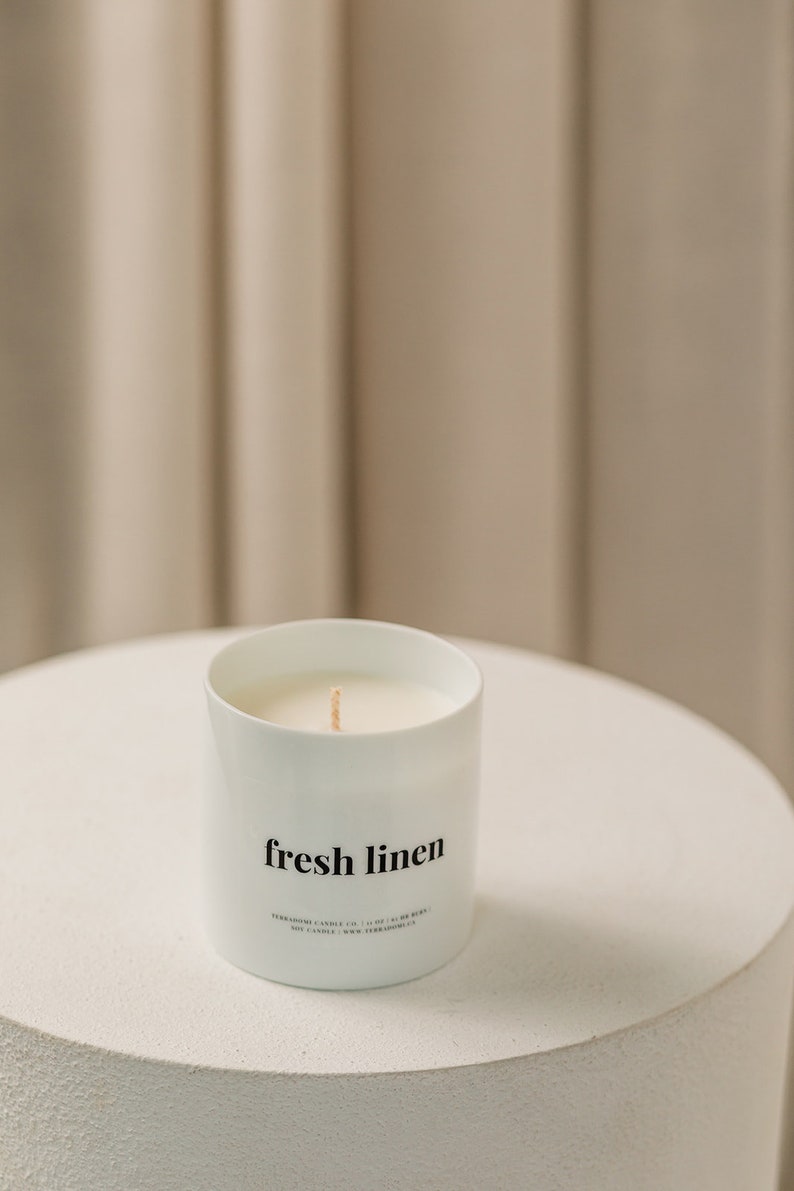Fresh Linen Soy Candle | Fresh Scented Candle | Handmade | Gift Soy Wax ...