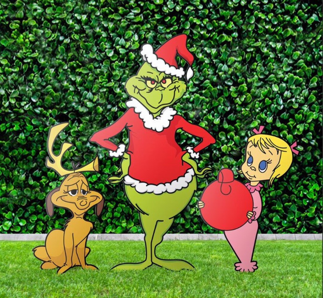 48" The Grinch, Max the Dog and Cindy Lou Cutouts [NO FOLD] [Weather ...
