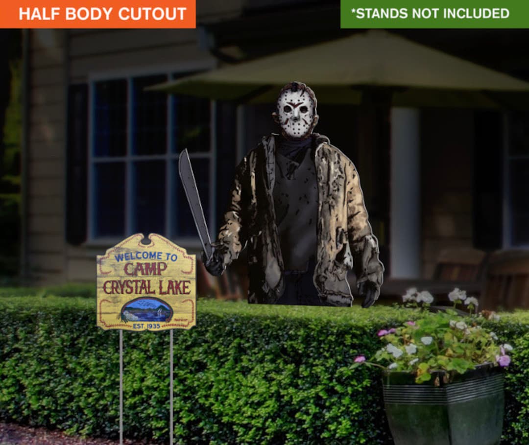 Friday the 13th Jason Cutout HALF BODY!! Jason Yard Sign, Halloween ...