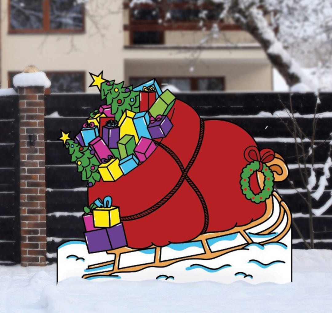 Grinch Yard Decoration, Grinch Sled, Grinch Sleigh Yard Sign, Whoville ...