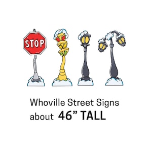 Grinch Street Lights and Stop Sign, Grinch Yard Decoration, Grinch Yard ...